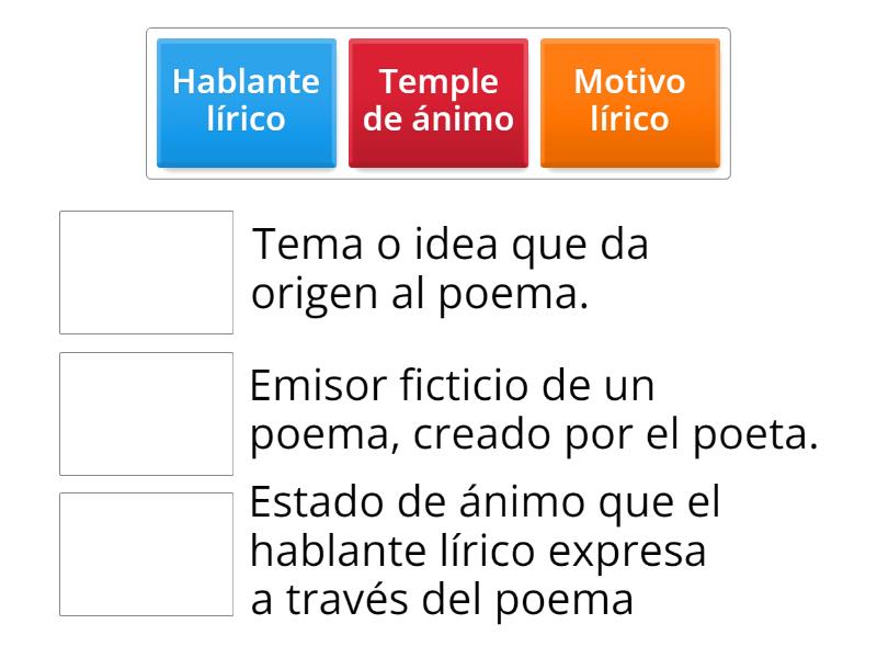 Elementos de la poesía - Match up
