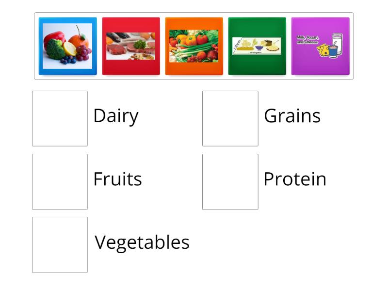 Food pyramid matching game - Match up