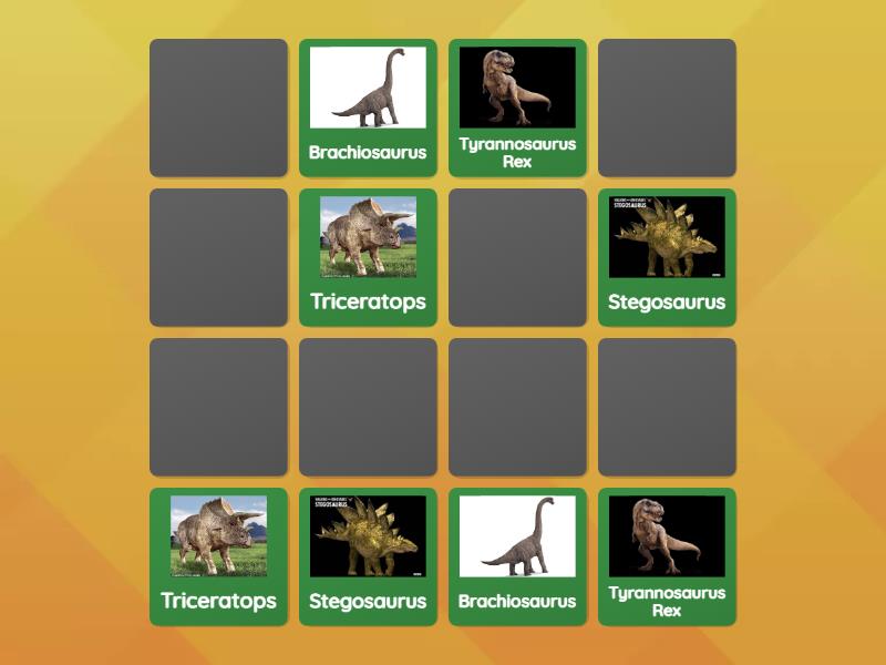 Dinosaurs - Memory game - Parejas