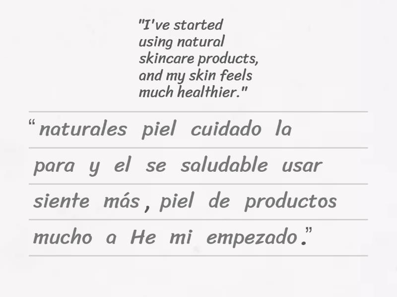 28.- Belleza Natural FRASES (b) - Unjumble