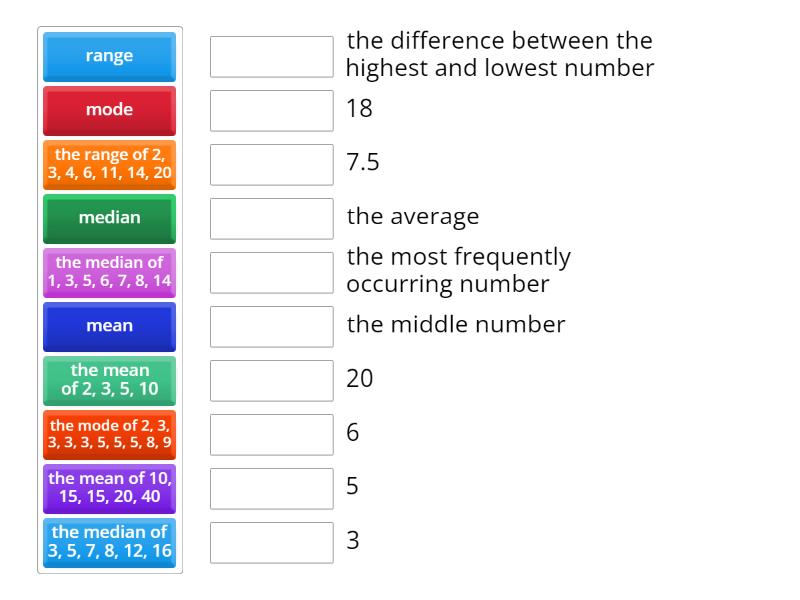 Averages: - Match up