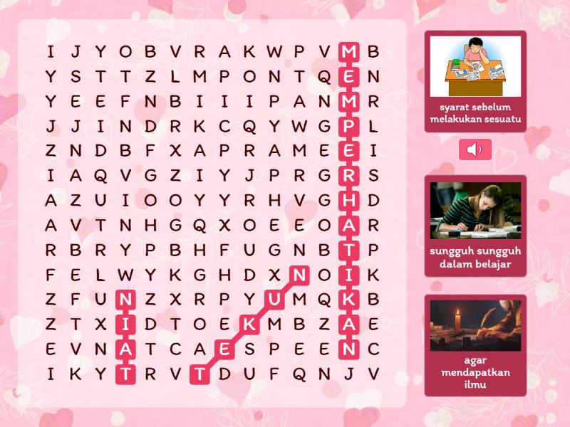 adab mencari ilmu - Wordsearch