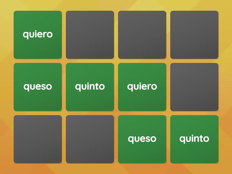 Encuentra la pareja de palabras - Matching pairs