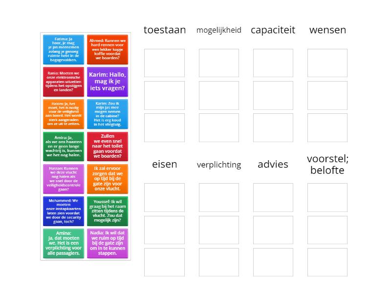 modale ww-en betekenis (uitleg juf M) - Group sort