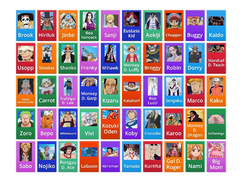 One Piece Guess Who - Flip tiles