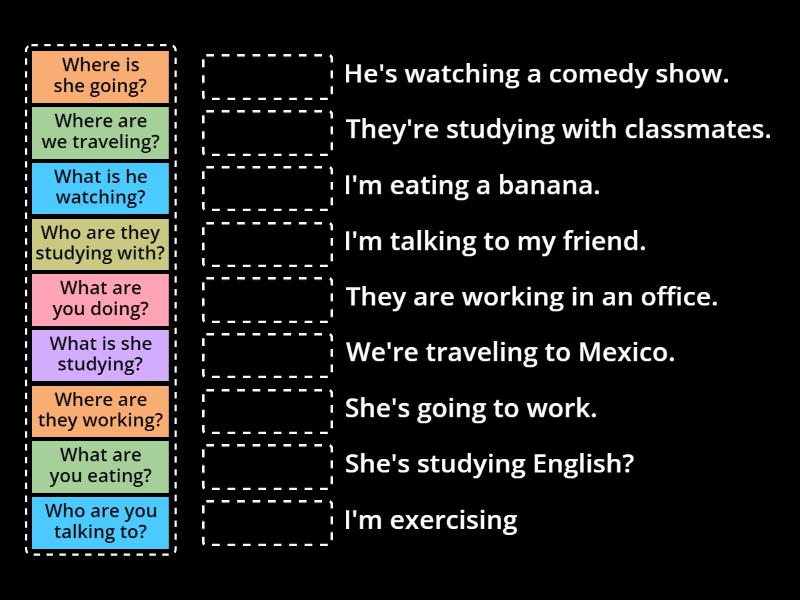 PRESENT CONTINUOUS WH-QUESTIONS - Associação