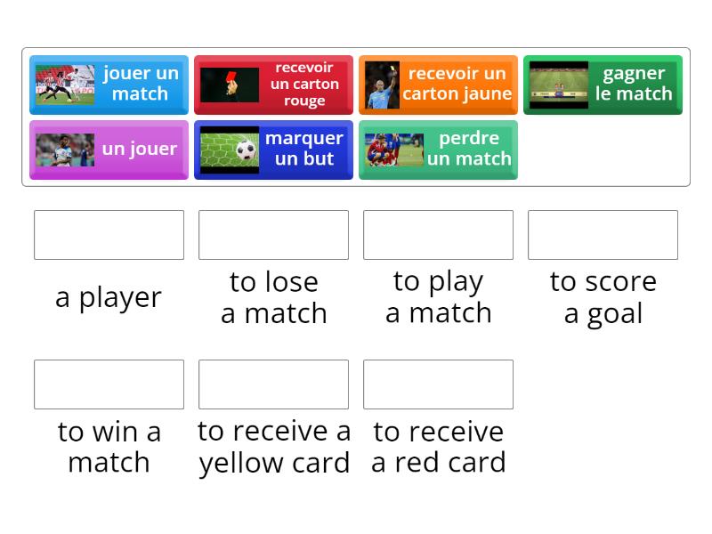 Les Euros quiz vocabulary - Match up