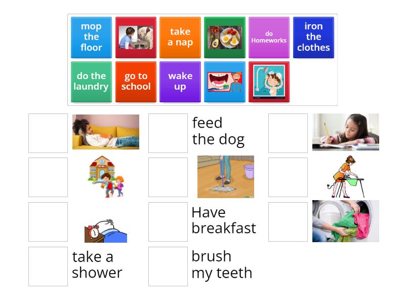 Daily routines - Match up