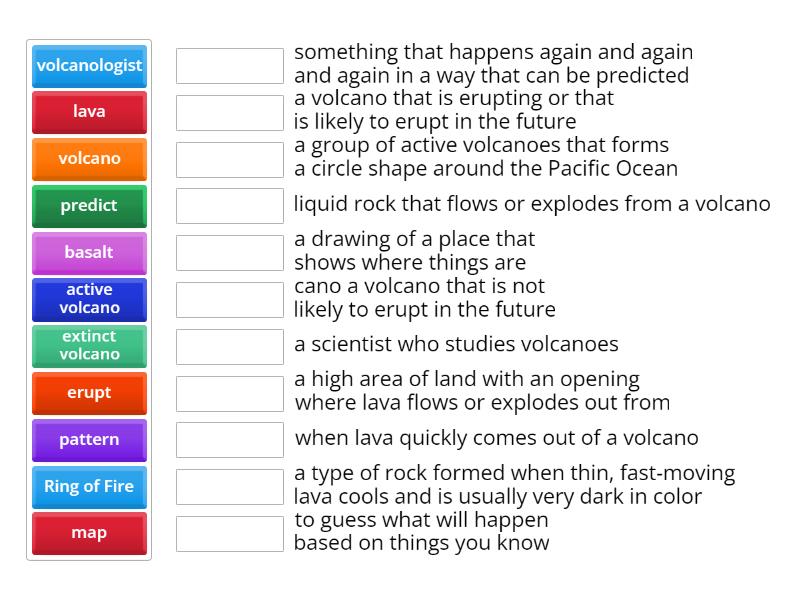 MS Birth of Rocks Lesson 1 - Match up