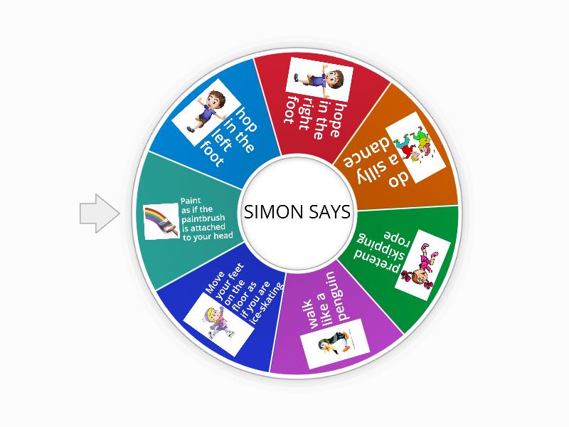 of simon says - Spin the wheel