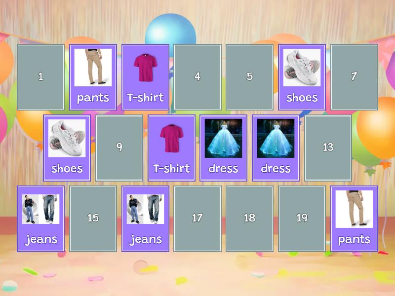 Clothes - Matching pairs