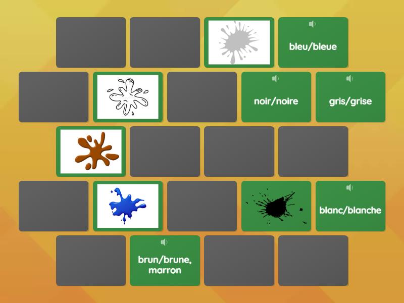 les couleurs - Matching pairs