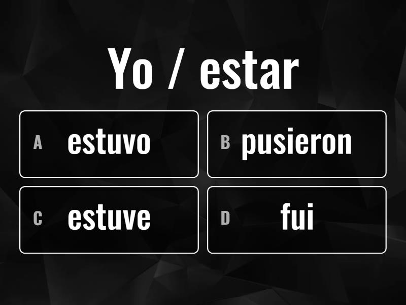 Irregular Preterit - Quiz