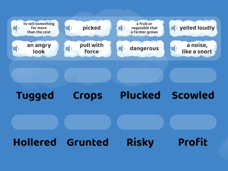 Journeys Grade 3 Lesson 12 Tops and Bottoms vocabulary - Match up