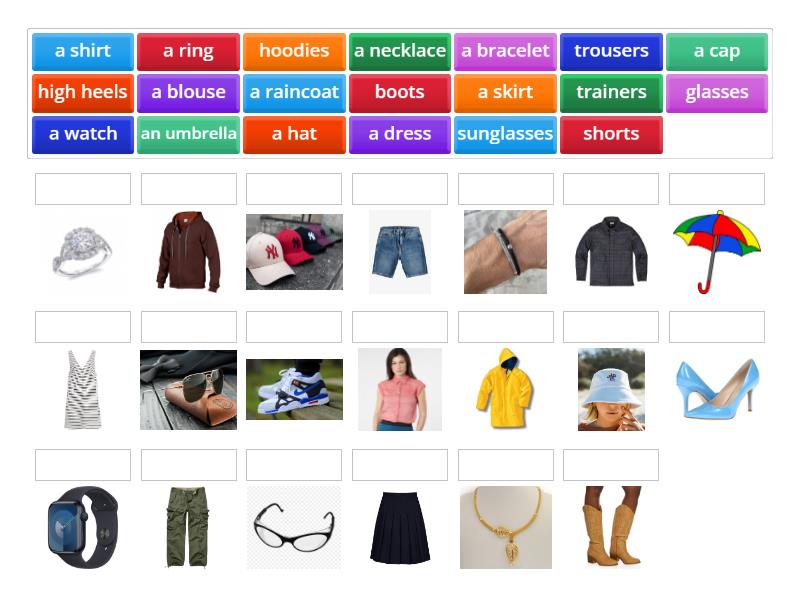 Clothing items - Match up