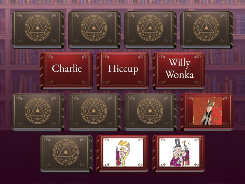 Characters matching game - Matching pairs