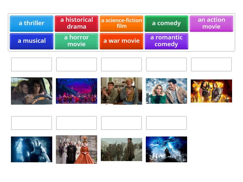 Outcomes Pre-Intermediate, Unit 13, Kinds of films - Match up
