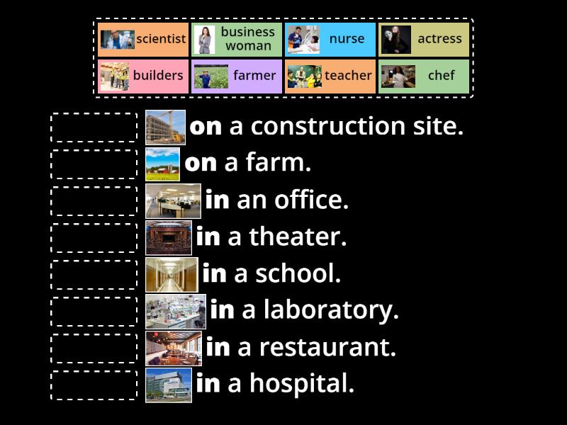 Unit 8: Jobs & Workplaces - Match up