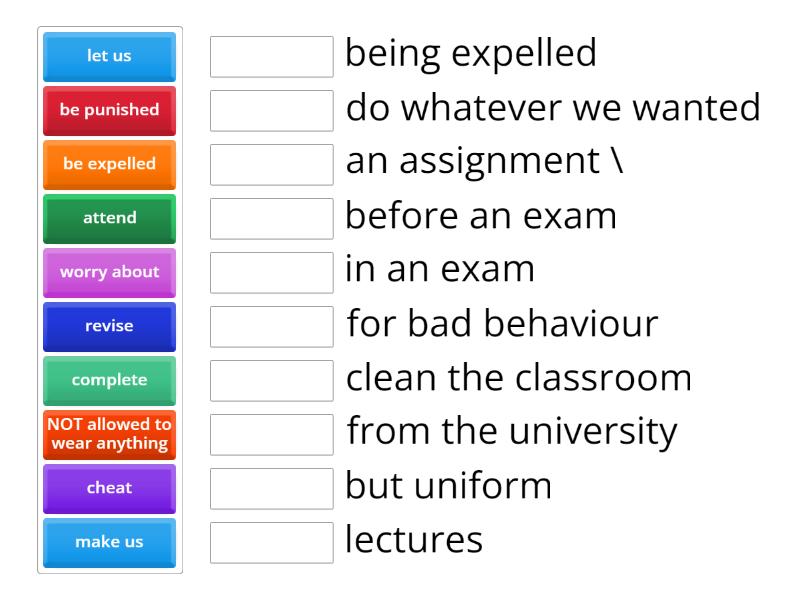 Collocations Education - Match up
