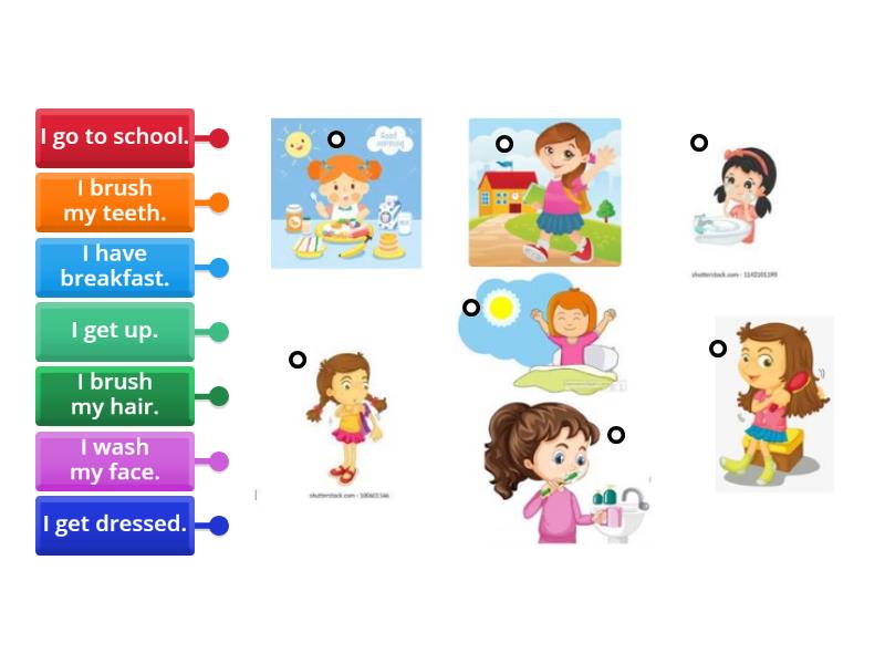 TA 4: Unit 2: Time and Daily routine - Imagem com legenda