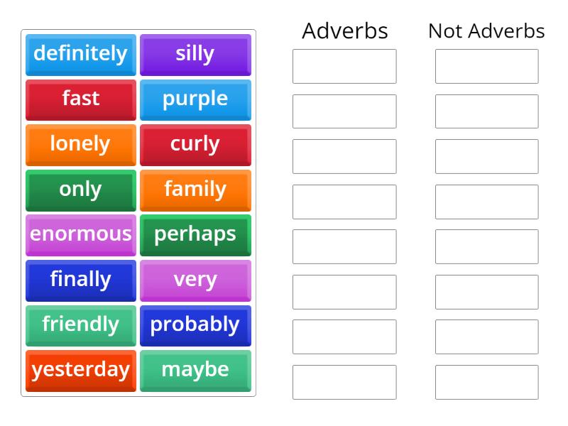 Adverb or not? - Group sort