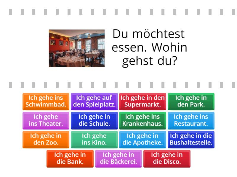 Wohin gehst du? 2 - Find the match