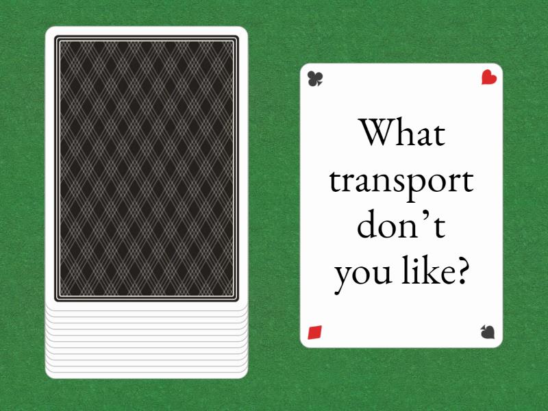 Think Starter U12 transport speaking - Speaking cards