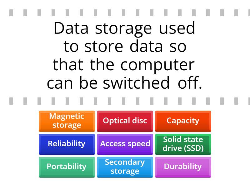 Secondary Storage - Find the match