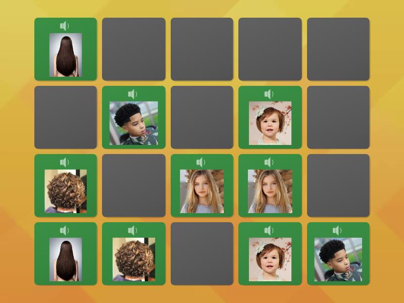 Types of hair - Matching pairs