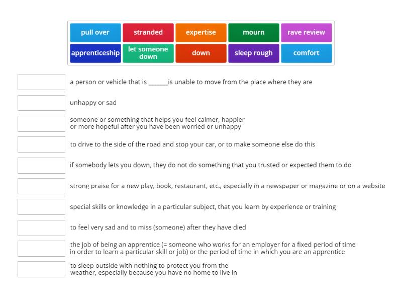 Roadmap B2+ 1b vocabulary - Match up