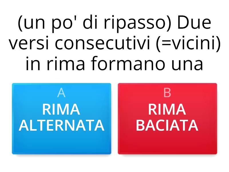 LA PRIMAVERA NELLE POESIE... RIME BACIATE, ALTERNATE O DIMENTICATE? - Quiz