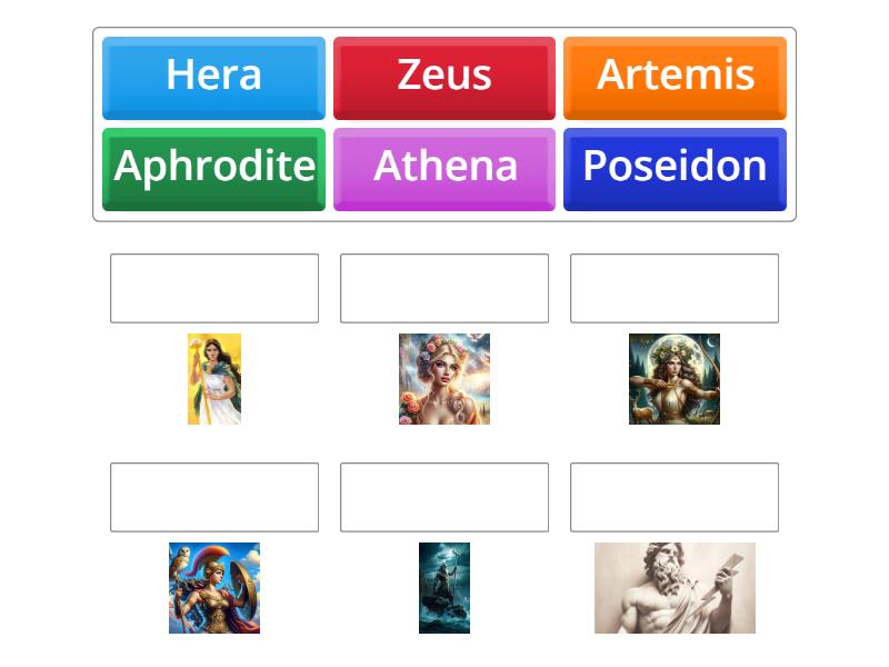 Greek Gods - Match up