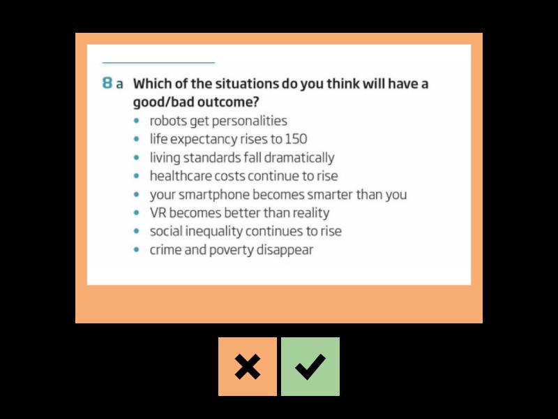 Roadmap B2 unit 7A speaking, create sentences - Flash cards