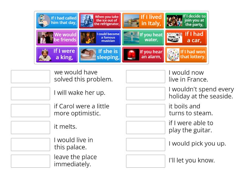 CONDITIONALS 0,1,2 - Match up