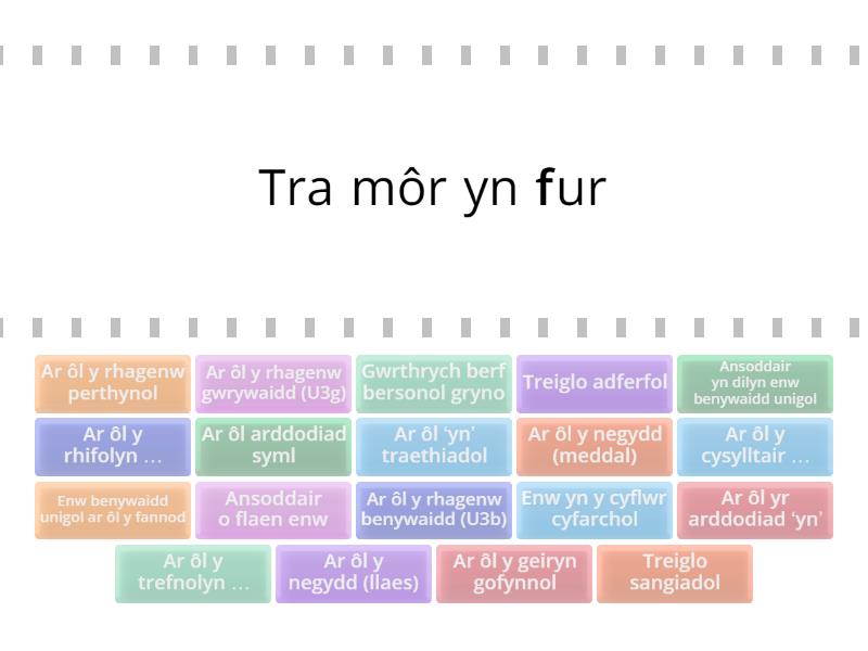 Treigladau - Find the match