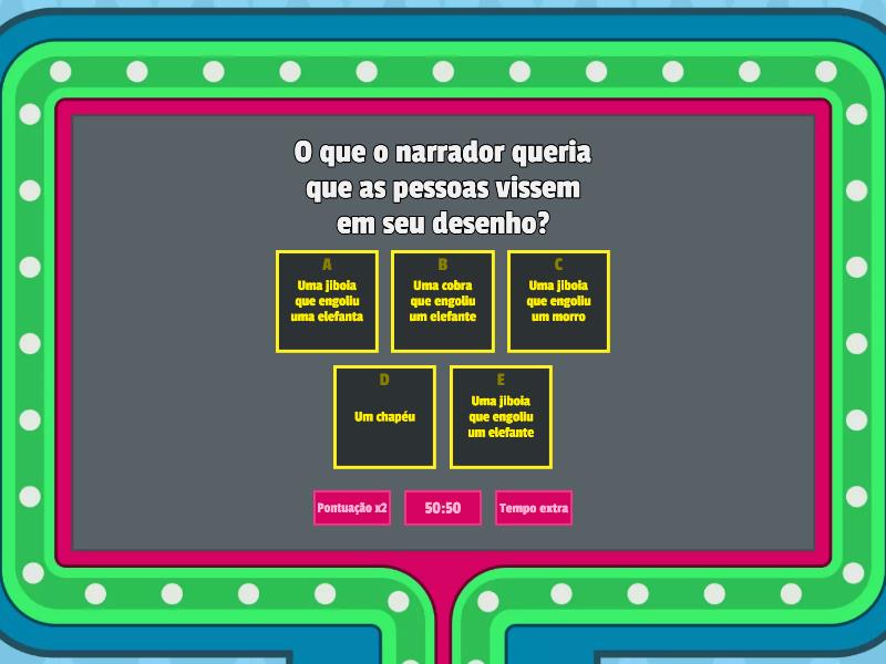 Capitulo 1 : O Pequeno Principe - Gameshow quiz