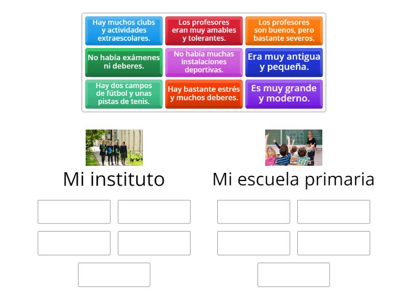 Mi Escuela primaria Viva GCSE page 31 - Group sort