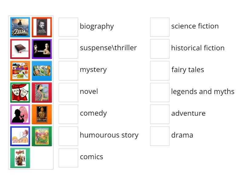 Spotlight 7 Unit 2a Literary genres - Match up
