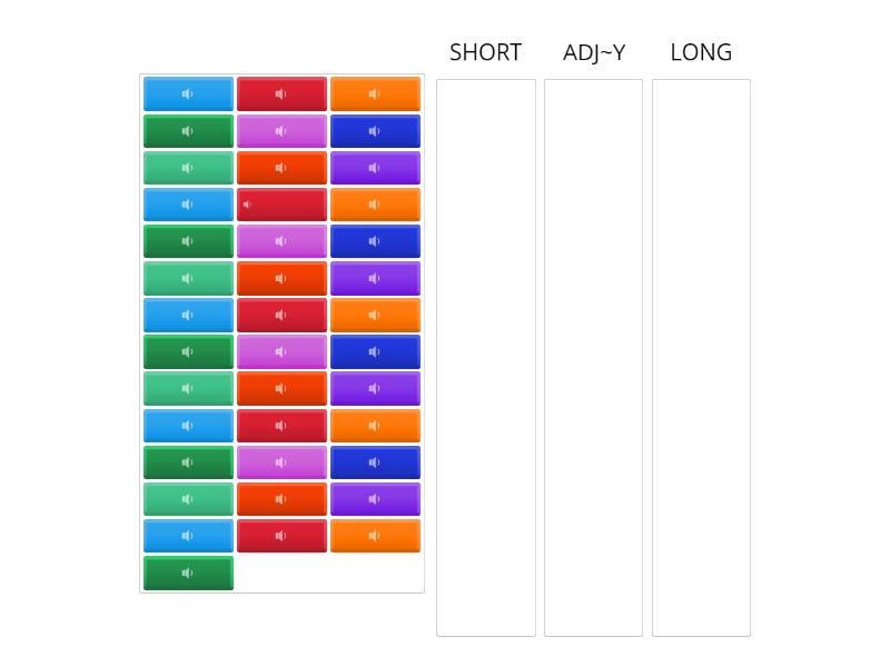 ADJ- COMPARATIVE SUPERLATIVE (listen) - Group sort
