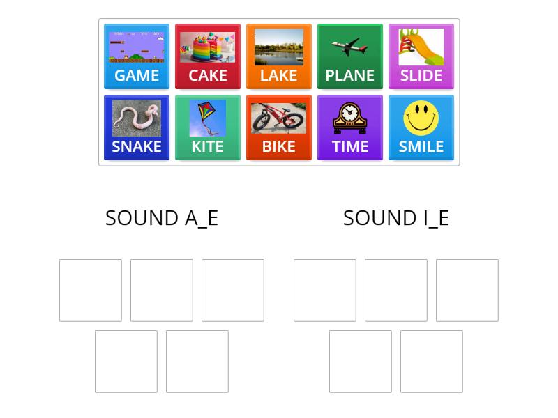 PHONICS: A_E AND I_E - Group sort