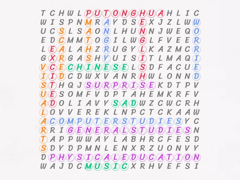 3B book ch.2-3 - Wordsearch