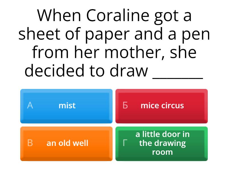 Coraline. Chapter 2 - Cuestionario