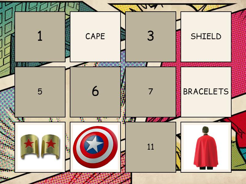Superheroes - Matching pairs