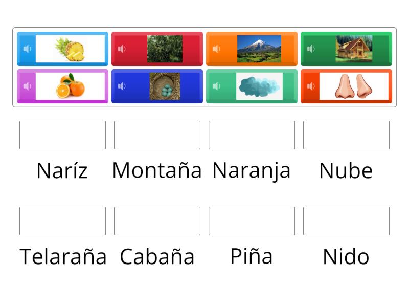 Une las palabras con los sonidos - Une las parejas