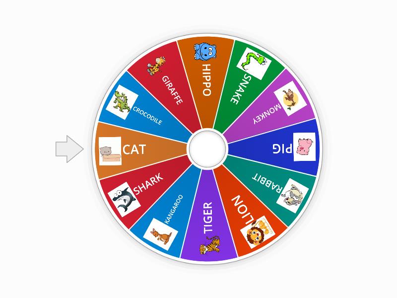 SPELLING ANIMALS - Spin the wheel