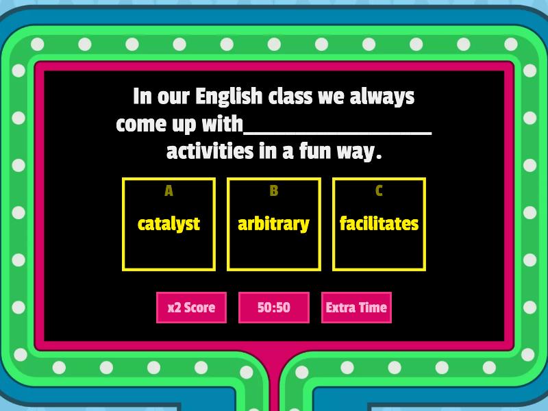 5A Vocabulary - Gameshow quiz