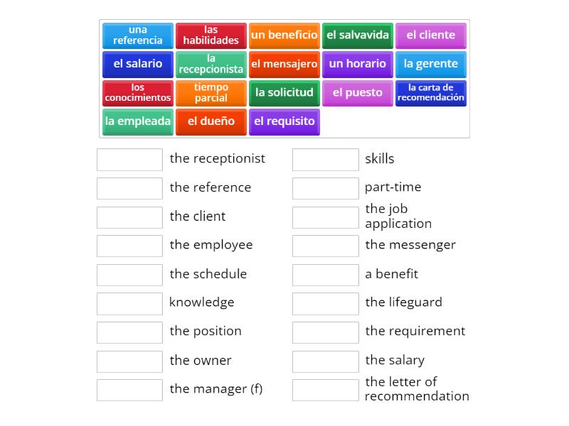 Realidades 3 - Cap 5 - las profesiones - Match up