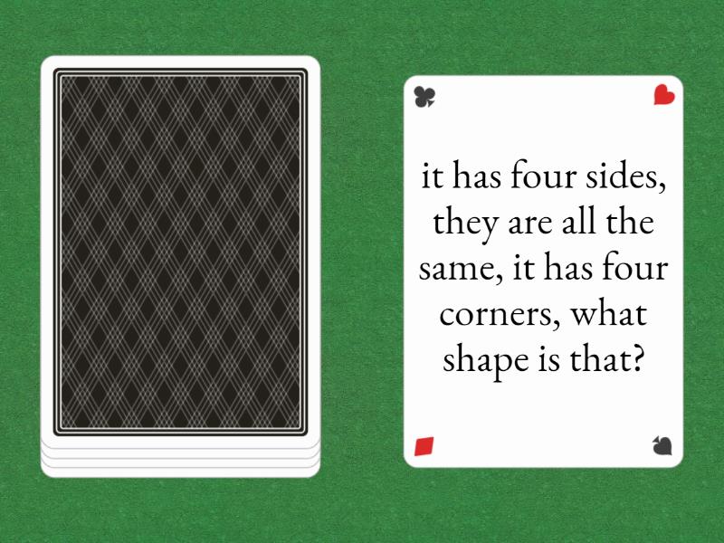 shapes riddle - Speaking cards