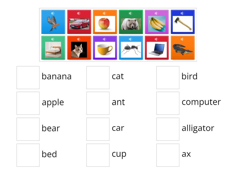 Phonics 1-unit 1 - Match up
