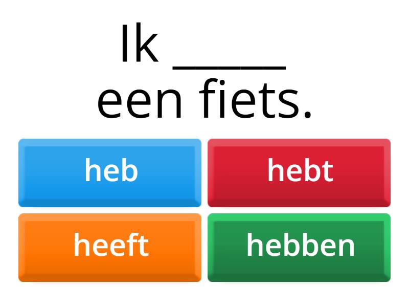Oefenen met hebben en zijn - Quiz
